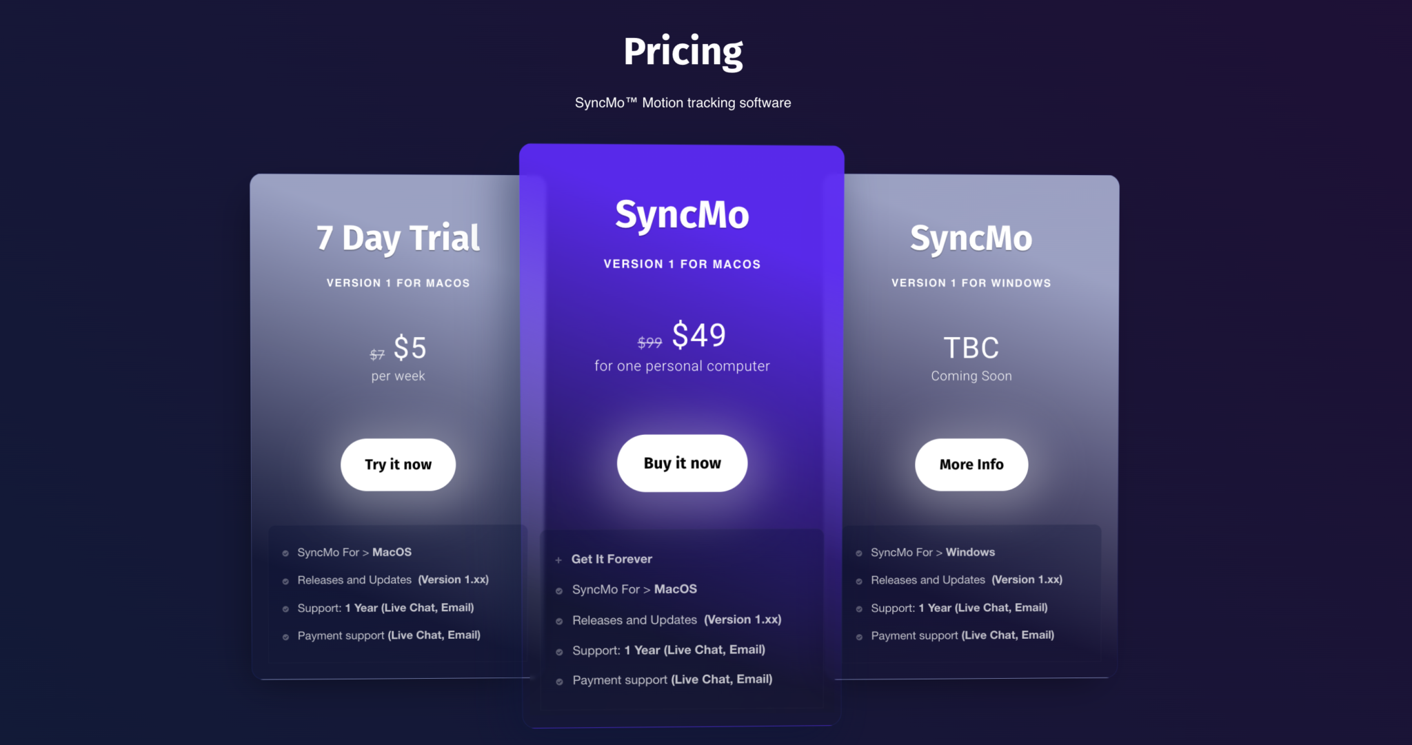 How much does it cost to get a trial or purchase the full version of SyncMo? - SyncMo How much ...